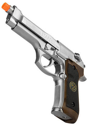 WE Tech RPD Biohazard Samurai Edge M92 GBB Airsoft Pistol, Silver ...