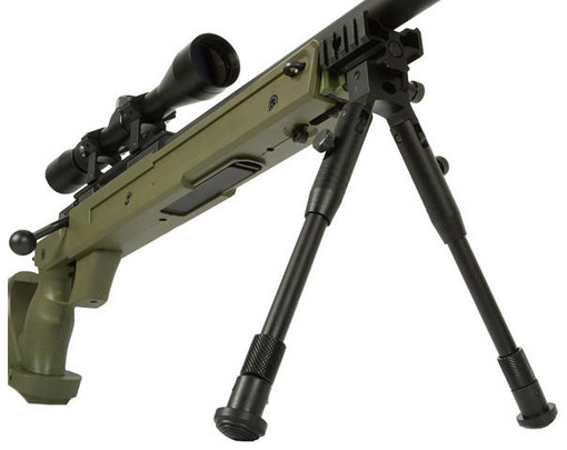 Wellfire SR22 Bolt Action Airsoft Sniper Rifle w/ Scope and Bipod, OD ...