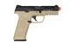 ICS BLE-XAE Gas Blowback Airsoft Pistol, Black / Tan