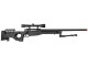 Well MB08 Bolt Action Airsoft Sniper Rifle w/ Scope and Bipod, Black