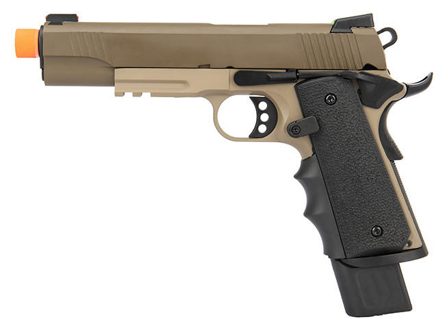 Army Armament Full Metal R32 Gas Blowback Airsoft Pistol, Tan | Airsoft ...