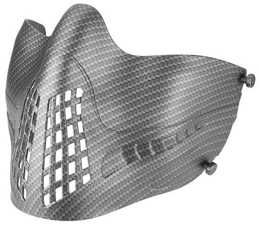 UK Arms Lower Attack Face Protection, Carbon Fiber | Airsoft Station