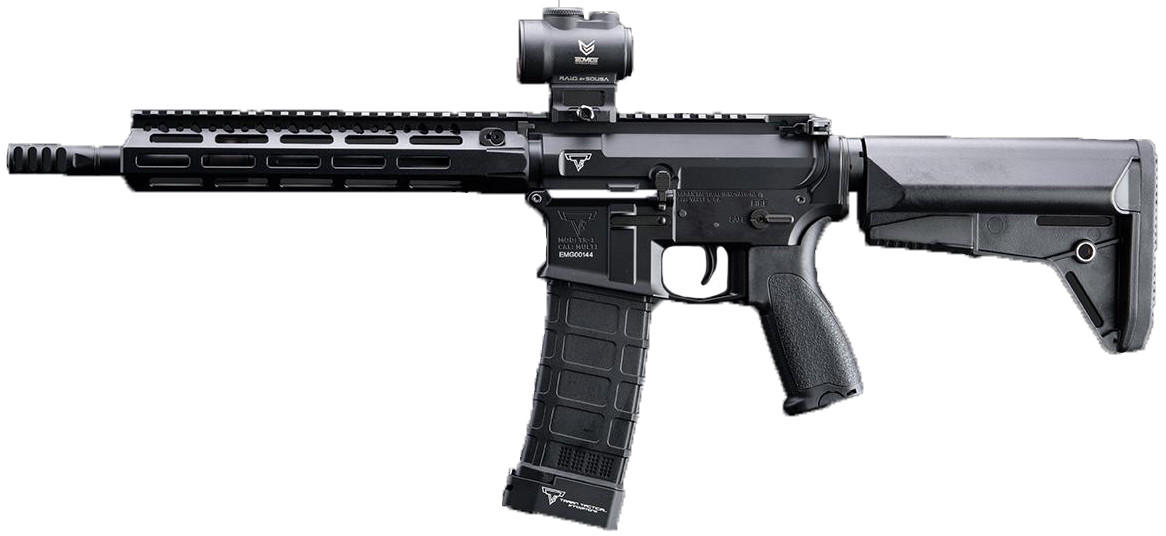 EMG TTI Licensed TR-1 M4E1 "Ultralight" SBR Airsoft AEG Rifle, Black ...