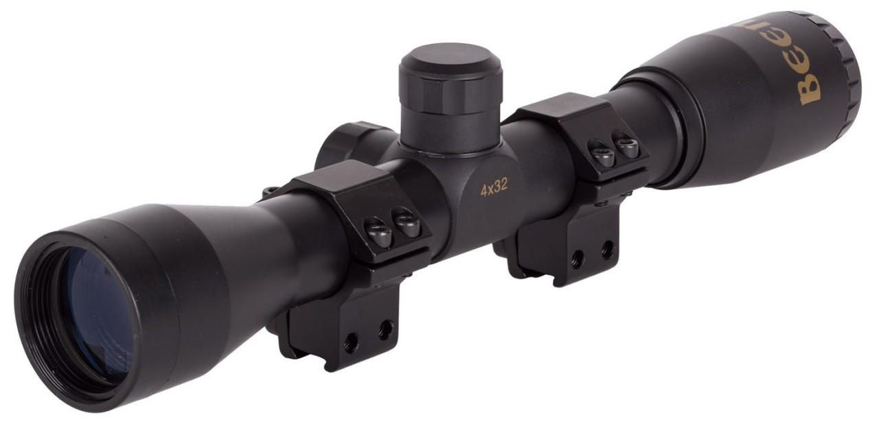 Beeman 4x32 Air Rifle Scope with 2-piece mounts, Black | Airsoft Station
