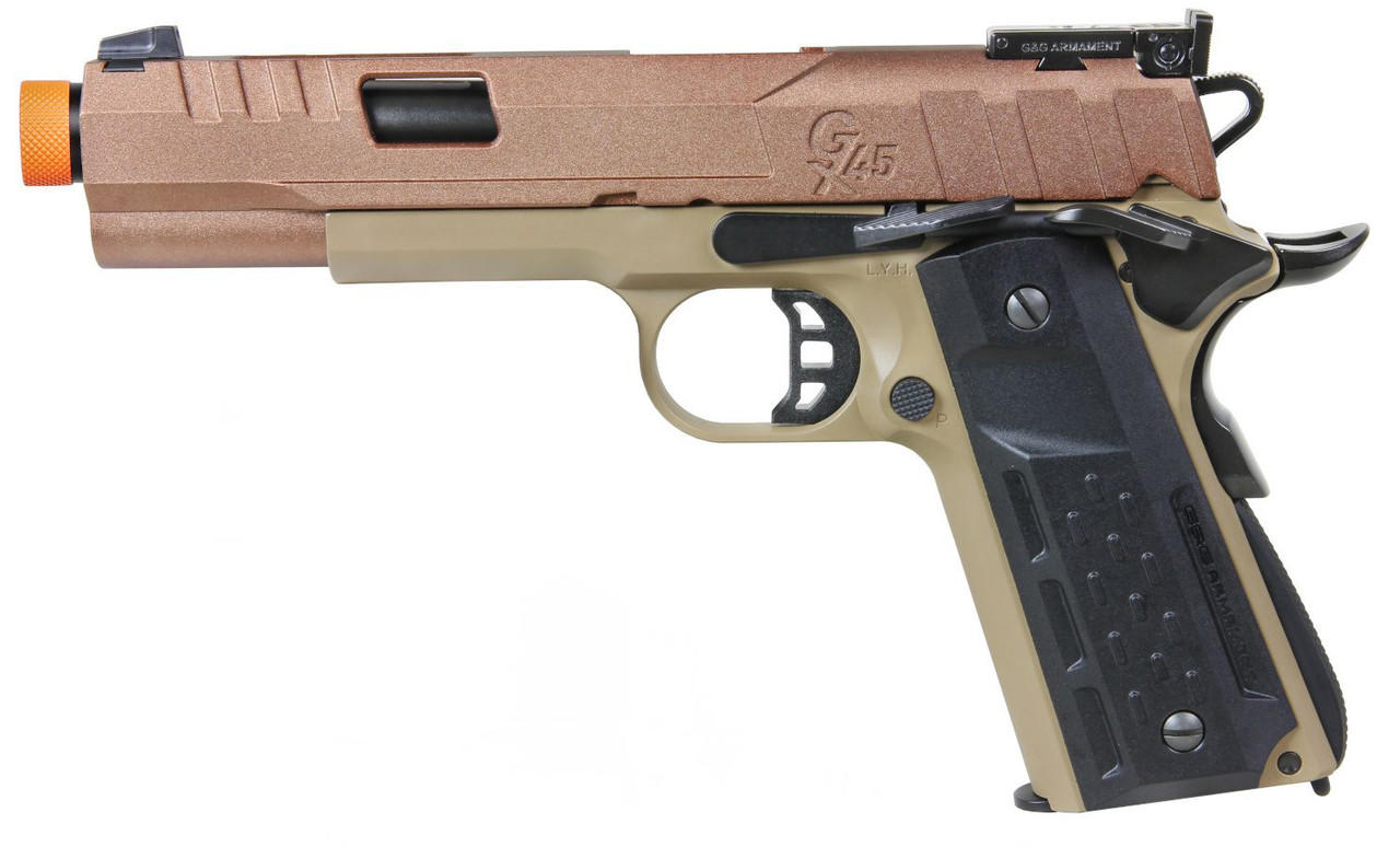 G&G GX45 MKV GBB Airsoft Pistol, Dark Earth | Airsoft Station