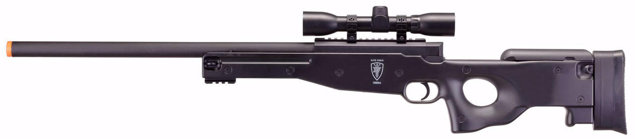 Elite Force Tundra Bolt Action Airsoft Sniper Rifle w/ Scope, Black ...