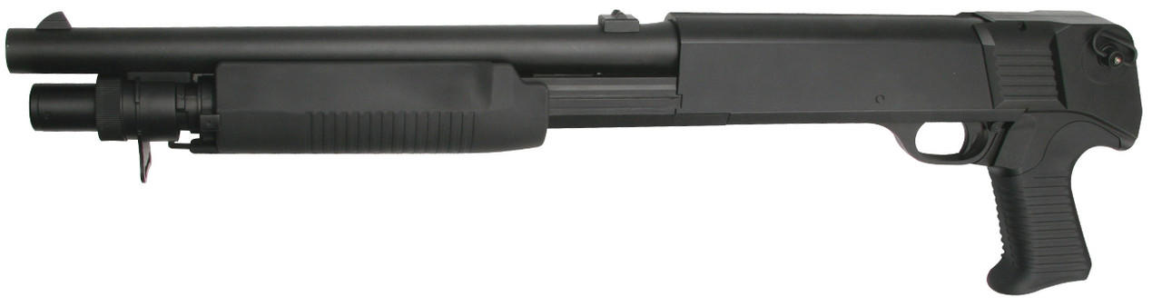 ASG Licensed Franchi SAS 12 Pump CQB 3-Shot Airsoft Shotgun, Black ...