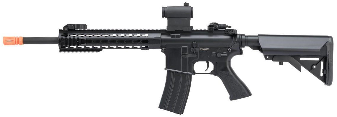 CYMA Sport M4 Carbine w/ 10" Keymod Handguard Airsoft Rifle, Black ...