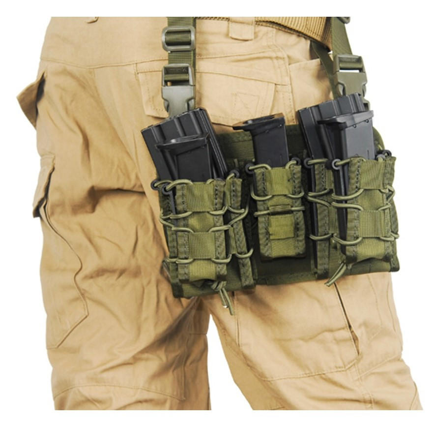 Lancer Tactical TKO Mag Pouch Leg Rig, OD Green | Airsoft Station