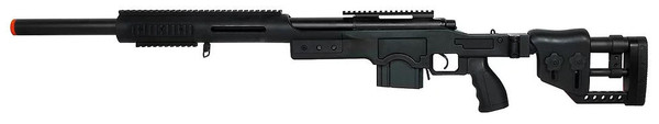 WELL MB4410A Bolt Action Airsoft Spring Sniper Rifle, Black | Airsoft ...