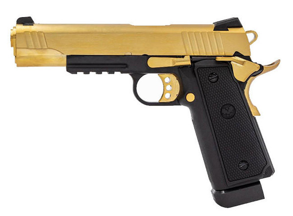 Raven Railed R14 GBB Hi Capa Airsoft Pistol, Gold | Airsoft Station