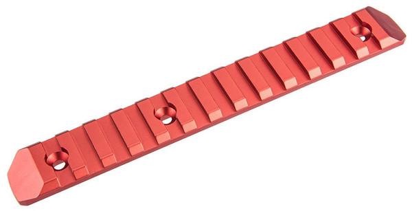 Atlas Custom Works 13-Slot Keymod Rail Segment, Red | Airsoft Station