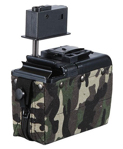 Classic Army 1200rd Box Mag for M249 Series Airsoft LMGs, Woodland ...