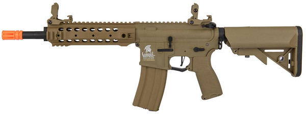 Lancer Tactical Hybrid M4 Carbine AEG Airsoft Rifle, Tan | Airsoft Station