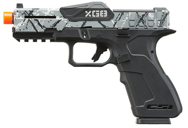 Poseidon CSI XG8 Gas Blow Back Aluminum Airsoft Pistol, Gray Splash ...