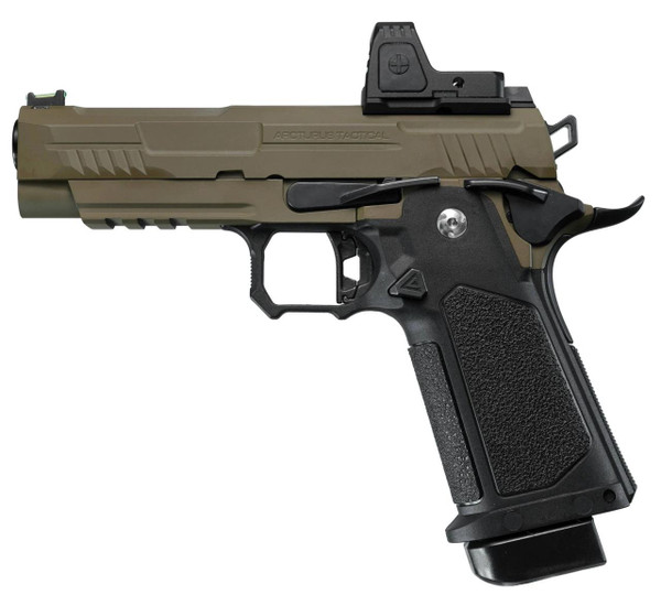 ARCTURUS Vanguard 4.3" Hi-Capa GBB Airsoft Pistol w/ Optics Ready Slide & ARS-1 Red Dot Combo ...
