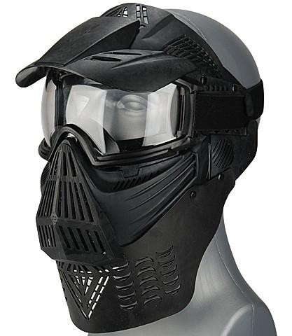 G-Force Face Mask w/ Goggle Eye Protection, Black | Airsoft Station