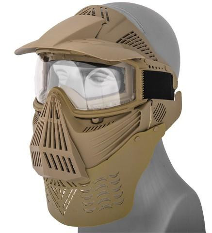G-Force Complete Protection Modular Airsoft Face Mask w/ Clear Lens ...