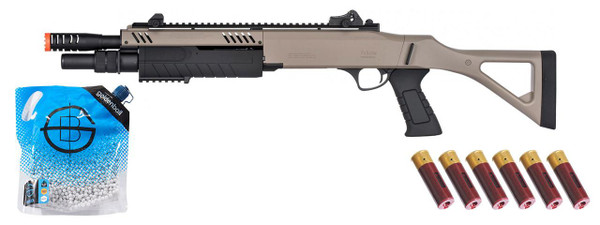 BO Manufacture FABARM STF/12 Short Barrel Spring Airsoft Shotgun w ...