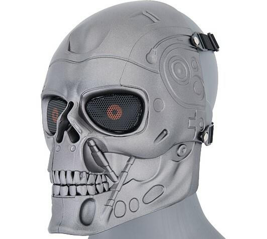 Silver Terminator Mesh Metal Mask