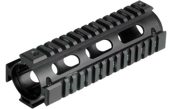 UTG Pro M4 Carbine Length Quad Rail System, RIS, Black