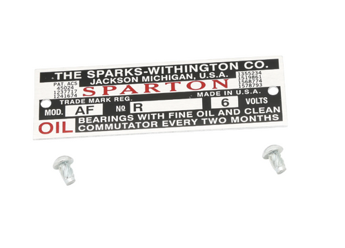 Ford Model A Sparton Horn Data Plate 1928-1931 - Chattin Chassis ...