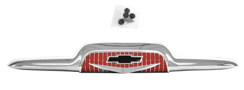 Chevy Pickup EMBLEM HOOD 57 V8 - Chattin Chassis - Vintage Part Club