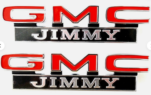 GMC C/K K/5 Jimmy LH & RH Fender Emblems Pair w/ Fasteners 1971-1972 ...