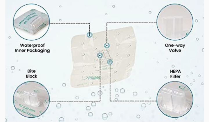 CPR Face shield w/ HEPA Filter one way valve