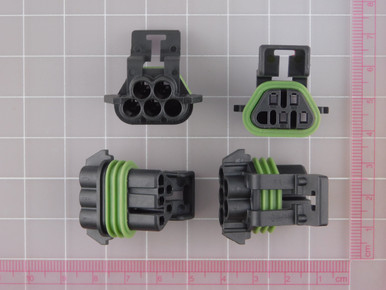 Lot of 225 APTIV 12146047 4 Way F MetriPack (M/P) 1.5 Sealed Connector ...