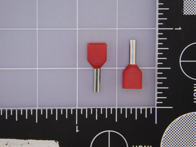 Lot of 20 FERRULES DIRECT TD10008 RED 2x18 AWG (8mm Pin) Twin Wire ...