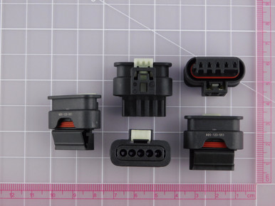 Lot of 39 HIRSCHMANN 805-123-551 5P Female Sealed Conn , BLK X123053 ...