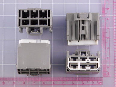 YAZAKI 7283-3740-40 Unsealed 6 Position Female Light Gray Housing, YES/YESC Kaizen Series ...