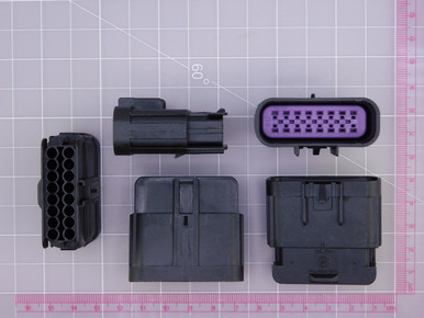 APTIV 15326868 16 Way Male Sealed Black Connector, GT 150 Series ...