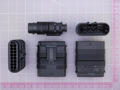 HIRSCHMANN 807-446-506 16 Positions Black Male Sealed Connector X124262 ...