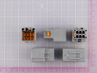 YAZAKI 7282-5564-40 6 Positions Light Grey Unsealed Male Connector ...