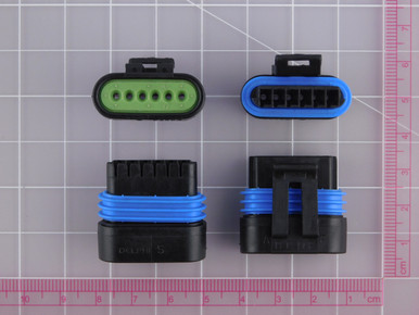 Lot of 155 APTIV 12162210 Delphi Metri-Pack 150.2 Series Black 6 Way ...