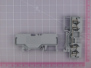 WAGO IEC 60947-7-1 TERMINAL BLOCK 800V 2.5mm2, 20A 12-28AWG , GREY ...