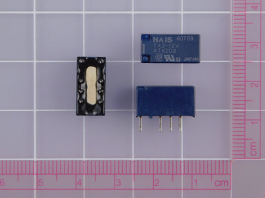 NAIS TX2-12V Low Signal Relays - PCB 2A 12VDC DPDT NON-LATCHING PCB ...