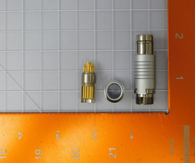 Fischer Connectors S 104 A056-130+ Locking Plug - Brass - Grey Mat ...