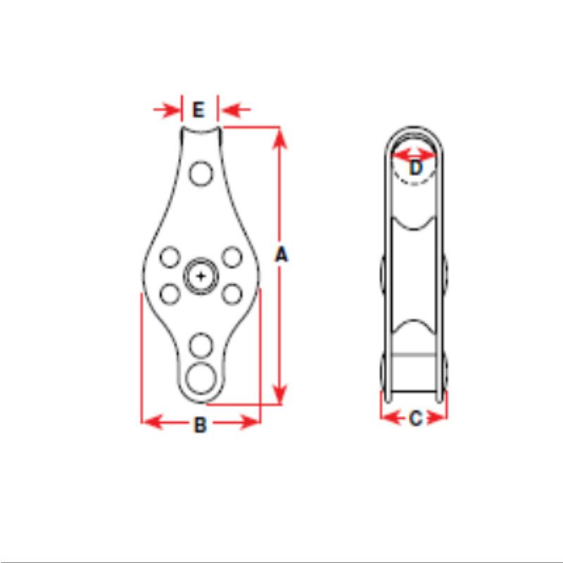 Stainless Steel Sheave Single Block | Boat Warehouse Australia