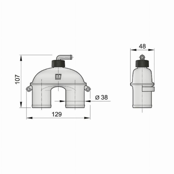 Vetus Anti-Syphon Device with Valve, 13-32mm (ASDV) | Boat Warehouse ...