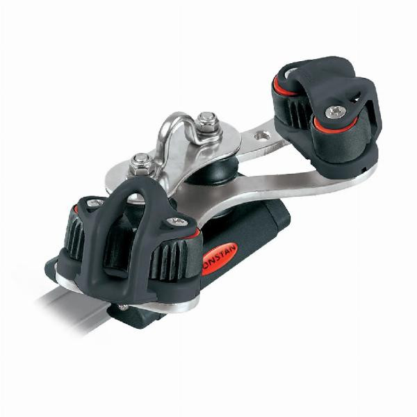 Ronstan Series 19 Traveller Car with 4 Control Sheaves with Cleat ...