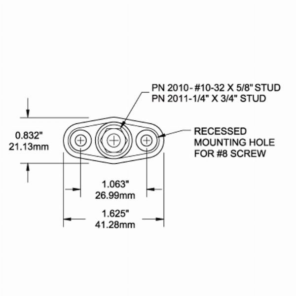 Blue Sea Mini PowerPost - 1/4"-20 Stud (2011) | Boat Warehouse Australia