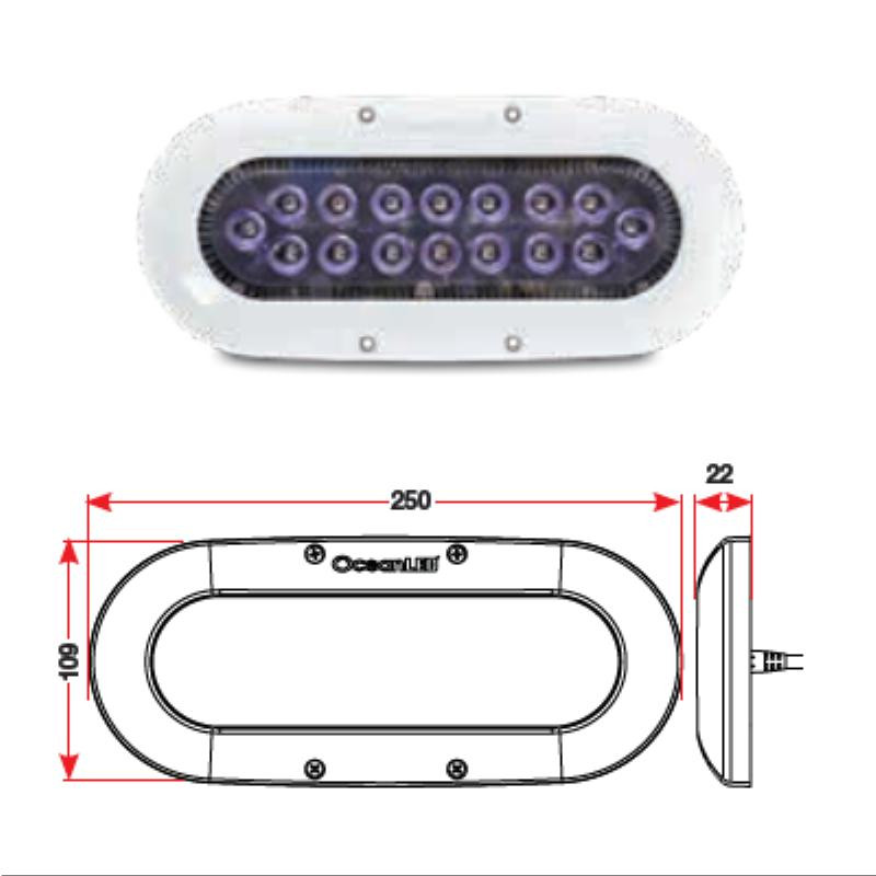 OceanLED Underwater Light - X-Series, 5800 Lumens (125335 125336 125337 ...