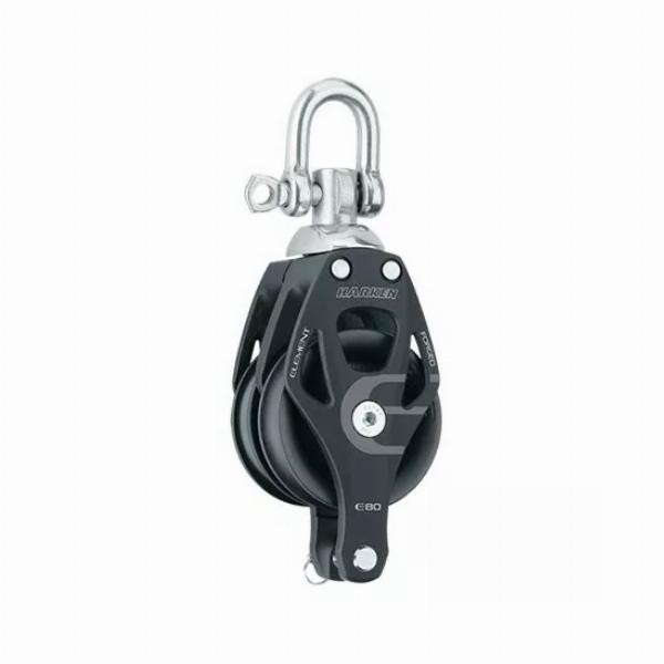 Harken 80mm Aluminium Element Double Block - Swivel, Becket (6297 ...