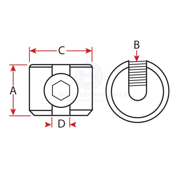 Stainless Steel Adjustable Cable Stopper - 316 Grade | Boat Warehouse