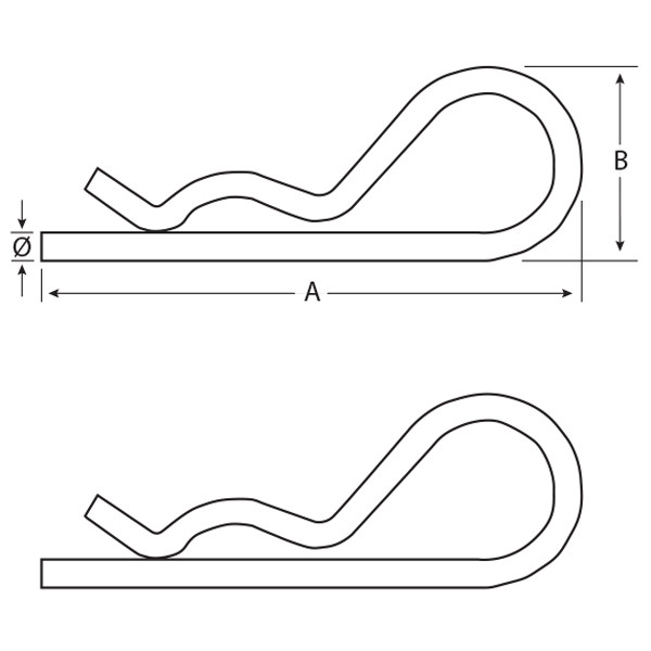 Stainless Steel R-Clips - 304 Grade (each) | Boat Warehouse