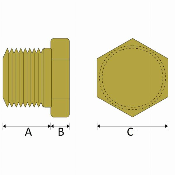 CAA Brass Anode Plug (BP01 BP02 BP03) | Boat Warehouse Australia