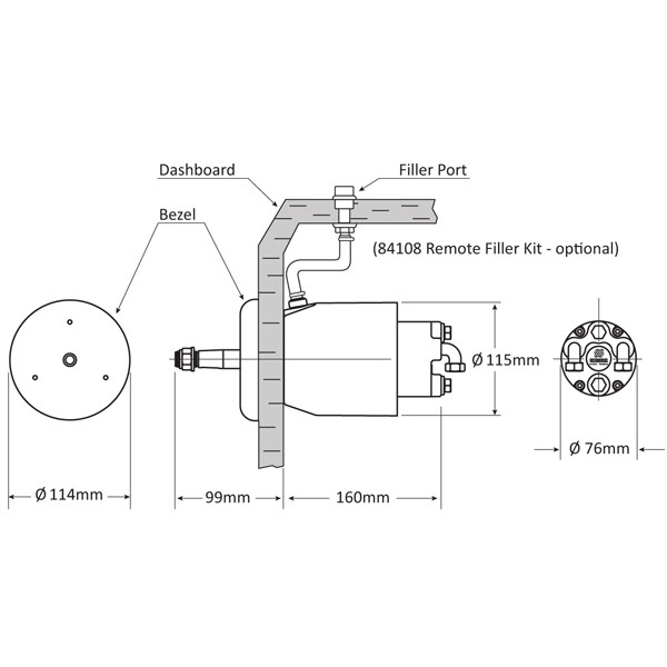 Ultraflex Remote Filler Kit | Boat Warehouse Australia